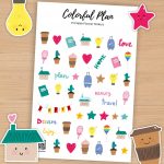 Colorful Sticker Set - Printable planner stickers